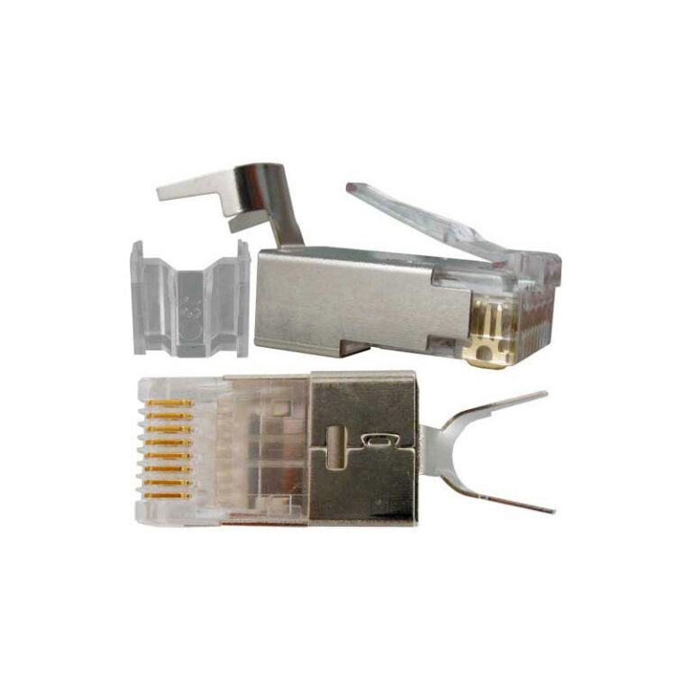 Cat 6, RJ45 Shielded Modular Plugs, 50 Micro-Inches Gold Plated ...
